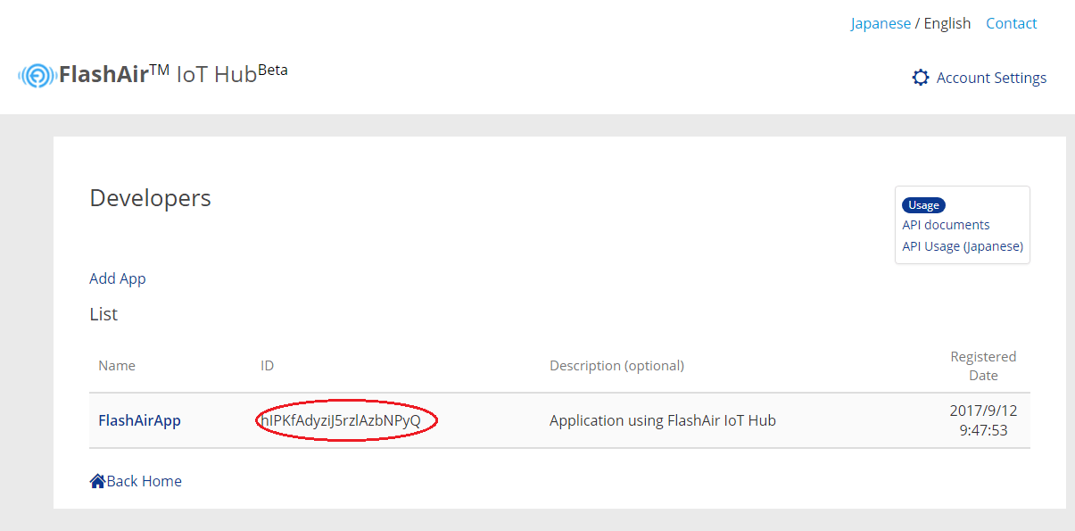 FlashAir Developers - How to use FlashAir IoT Hub API
